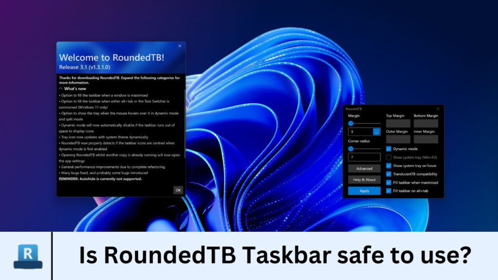 Is RoundedTB Taskbar safe to use? - RoundedTB