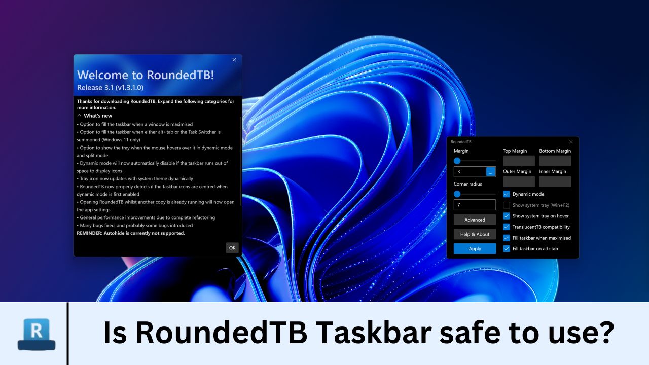 Is RoundedTB Taskbar safe to use? - RoundedTB